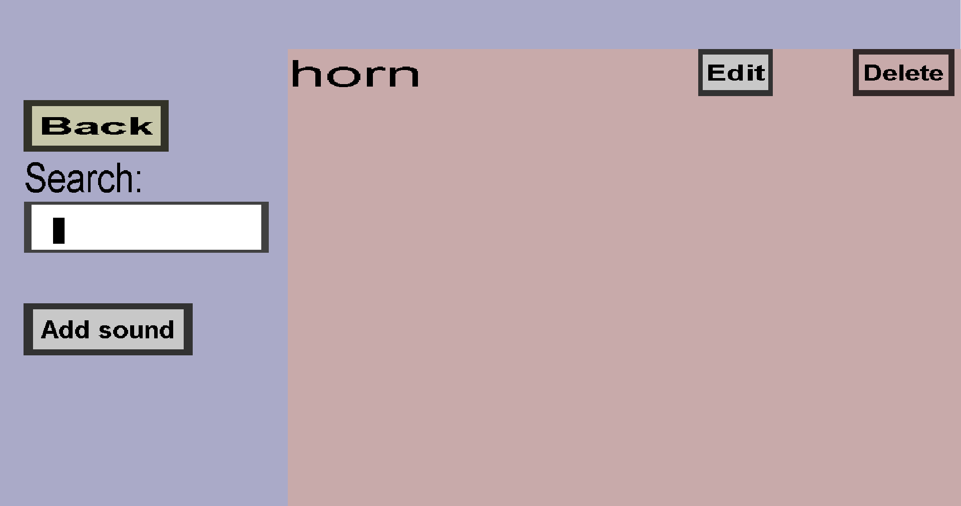 Sound type overview Sound type overview